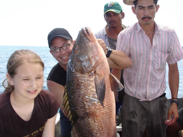 Panama Fishing in Pedasi - Haley, don’t worry it wont bite.